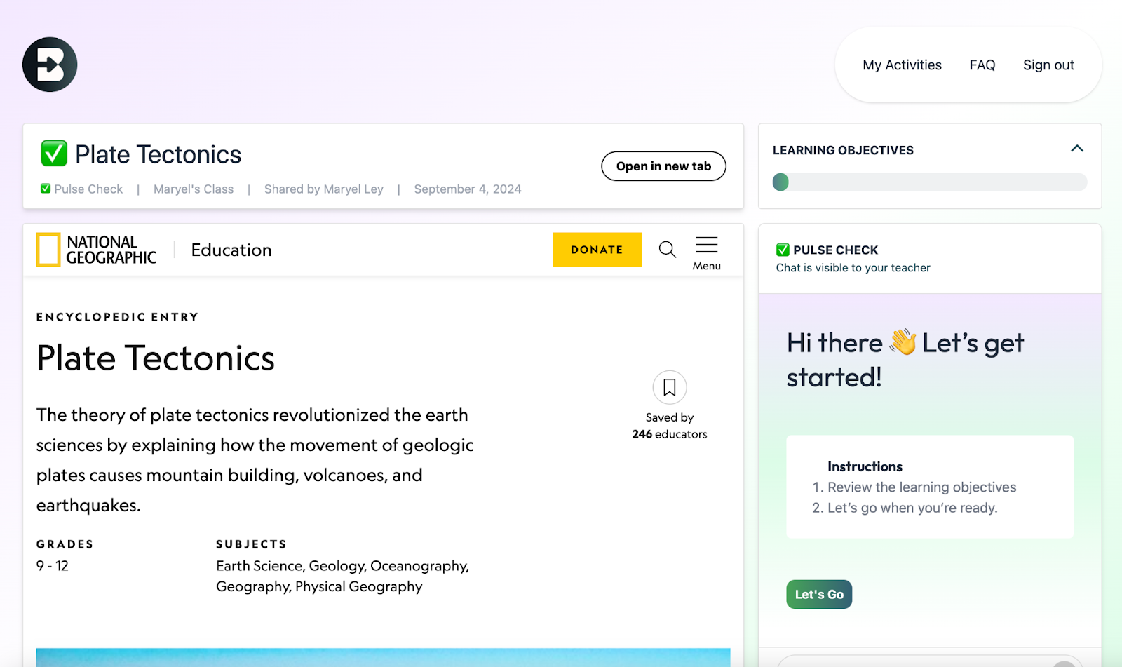 How do students use a Boost Activity? – Brisk Teaching